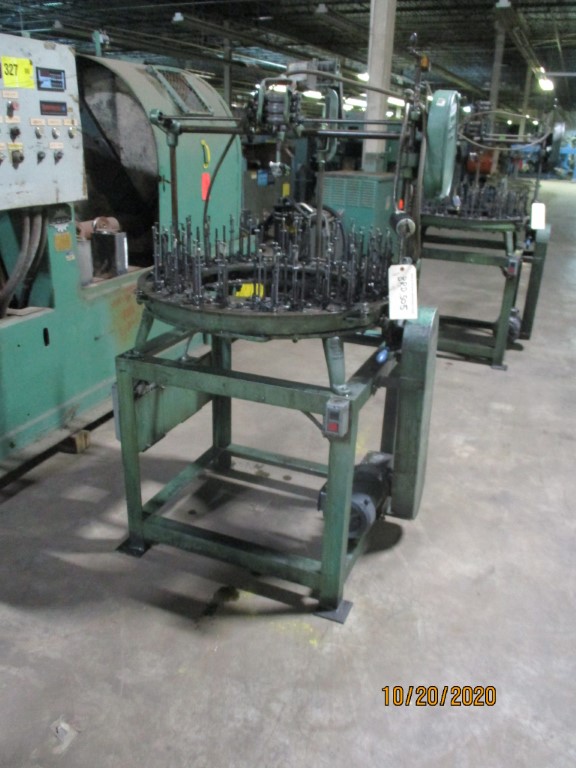 24 Carrier NEB #2 Braider, On Wire, with 44 wire bobbins, Flattening ...