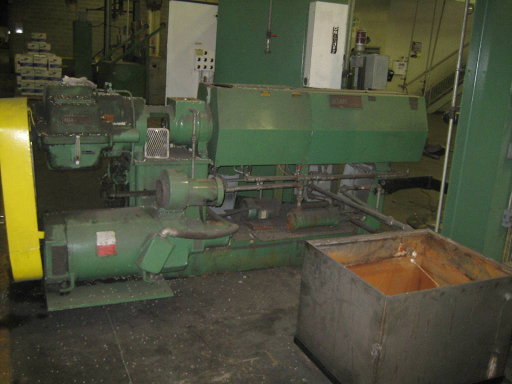 3 1/2" 24:1 Egan Extruder Line, W.C. w/36" Dual Capstans, 36" Dual ...