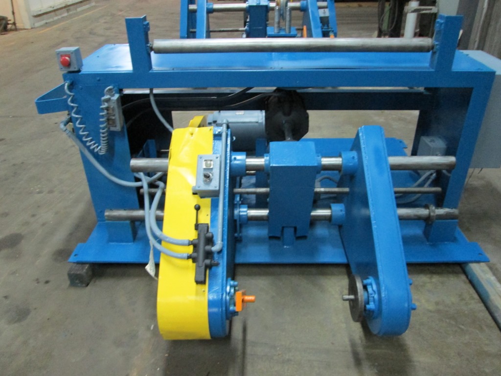 36" Entwistle Shaftless Rewind Line w/Driven Payoff, Dancer, Sparker